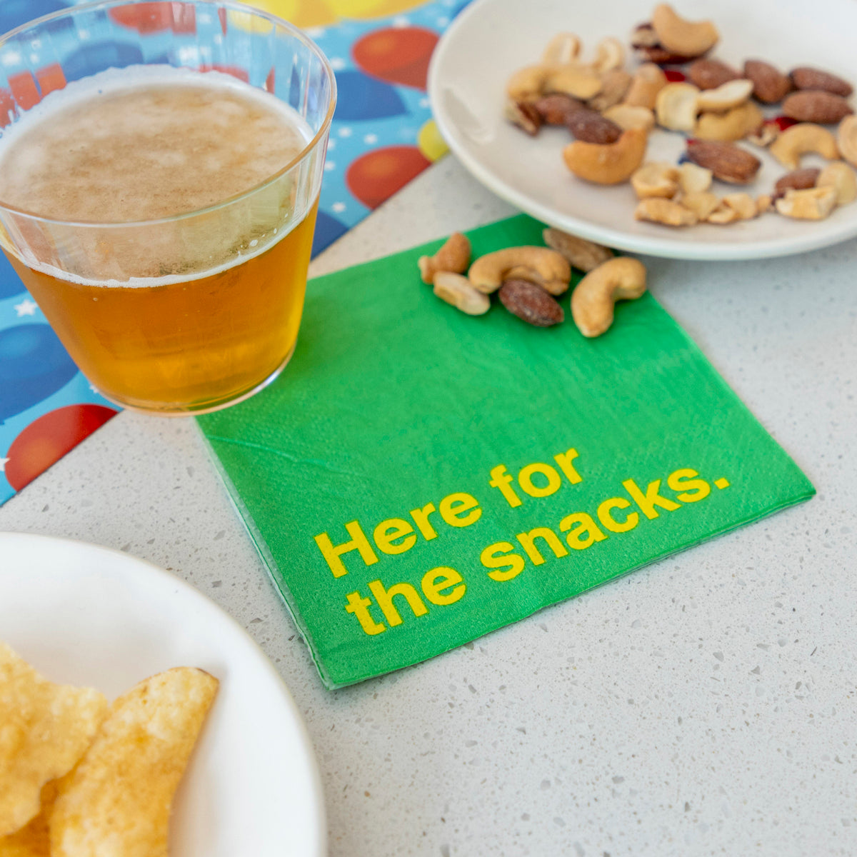 "Snacks" napkins