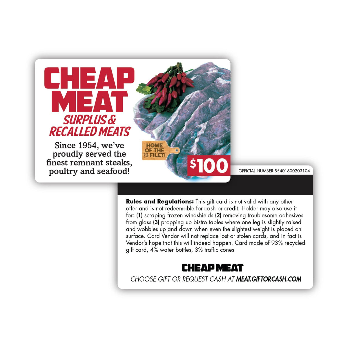 Cheap Meat Gift Card
